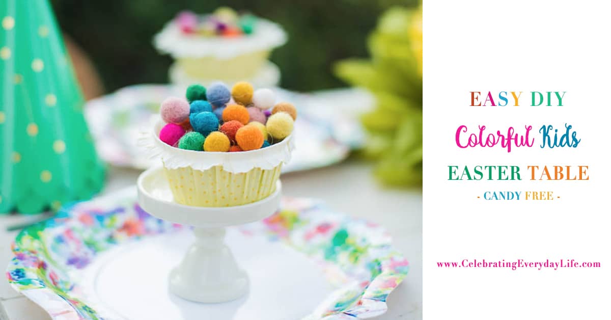 Colorful Kids Easter Table - Candy Free!
