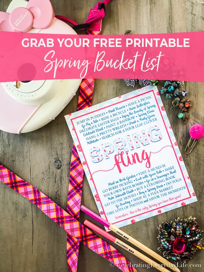 Free Printable Spring Bucket List